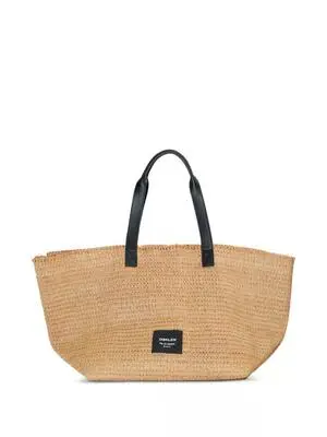 OSKLEN Leather Raffia Tote Bag