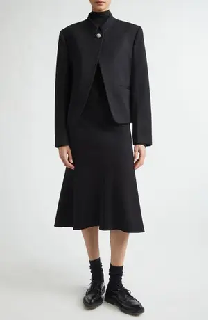 JIL SANDER Jewel Button Crop Jacket