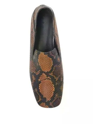 IRO PARIS Snakeskin Print Loafers - Brown