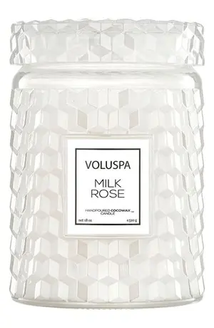 Voluspa Milk Rose Large Jar Candle - No Color