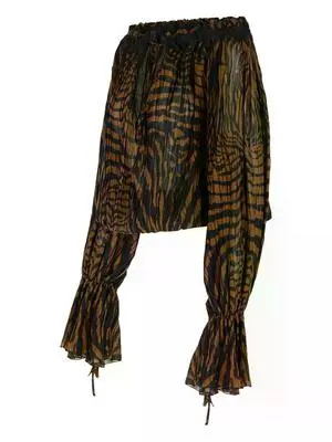 Blumarine Zebra-pattern Blouse - Brown