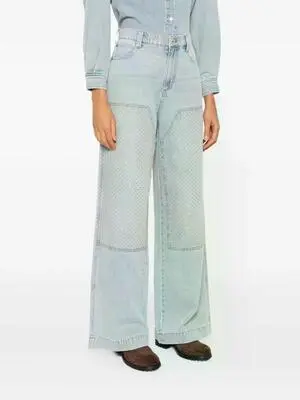 Sandro Rhinestone-embellished Jeans - Blue