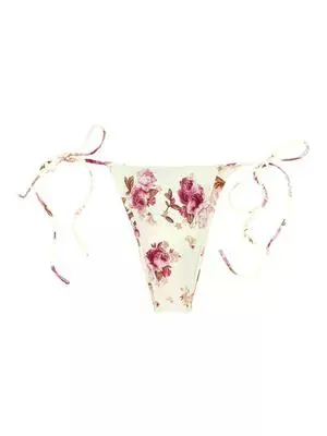 Magda Butrym Floral-print Bikini Bottoms - Neutrals