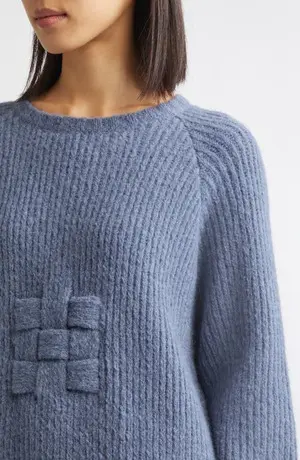 Eckhaus Latta Latch Alpaca & Wool Blend Rib Sweater