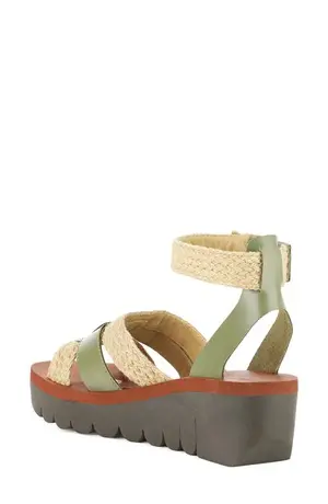 Fly London Yory Ankle Strap Platform Sandal - Smog