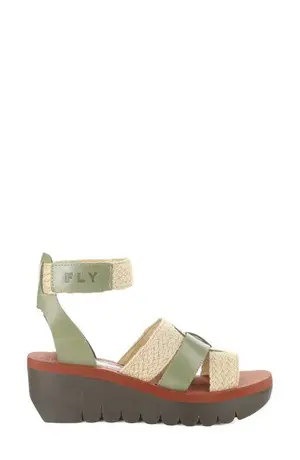 Fly London Yory Ankle Strap Platform Sandal - Smog