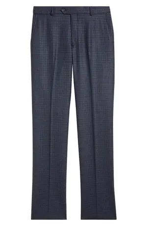 Berle Multicolor Check Wool Dress Pants