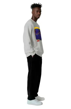 D.RT Surveillance Oversize Cotton Crewneck Sweatshirt