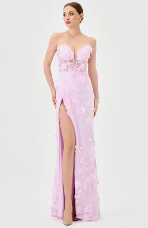 BARIANO Teri 3d Floral Gown