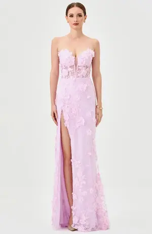BARIANO Teri 3d Floral Gown