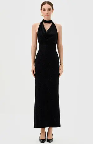 Bariano Cowl Neck Evening Dresses