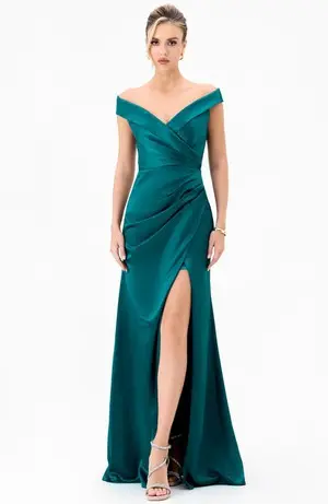 BARIANO Aliana Off-the-shoulder Gown
