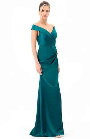 BARIANO Aliana Off-the-shoulder Gown