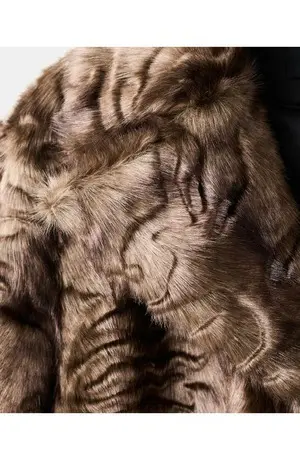 Mango Textured Faux Fur Coat