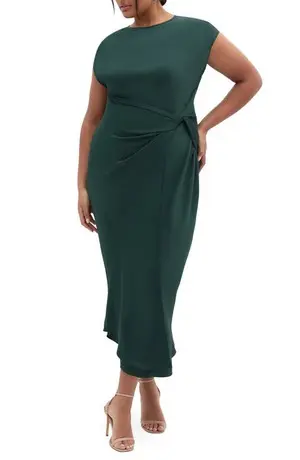 City Chic Beatrix Twist Satin Maxi Dress