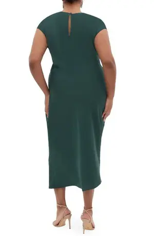 City Chic Beatrix Twist Satin Maxi Dress