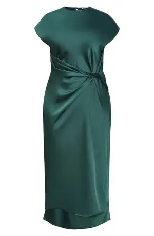 City Chic Beatrix Twist Satin Maxi Dress