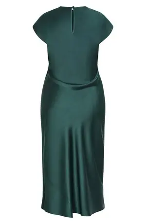 City Chic Beatrix Twist Satin Maxi Dress
