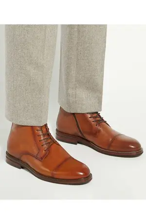 Dune London Matias Lace-up Cap Toe Boots