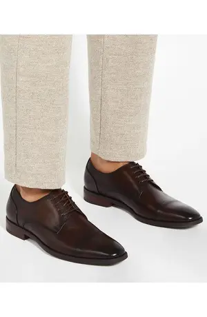 Dune London Plain Toe Oxford - Brown