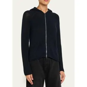 Still Here Hooded Zip-up Cotton Sweater