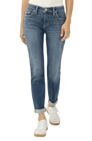 SILVER JEANS CO. Boyfriend Ankle Straight Leg Jeans