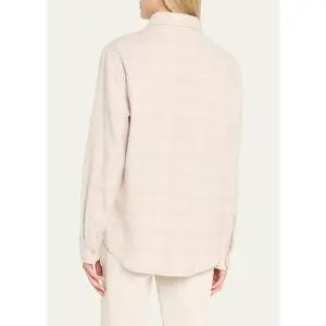 GOD'S TRUE CASHMERE Clarity Ombre Plaid Cashmere Flannel Shirt
