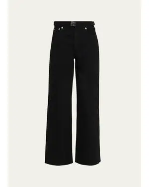 Still Here Buckle Relaxed Jeans - Black