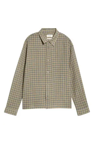 FRAME Plaid Wool Button-up Shirt
