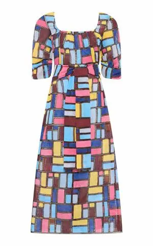 Gabriela Hearst Payden Printed Silk Twill Dress - Aurora Multi