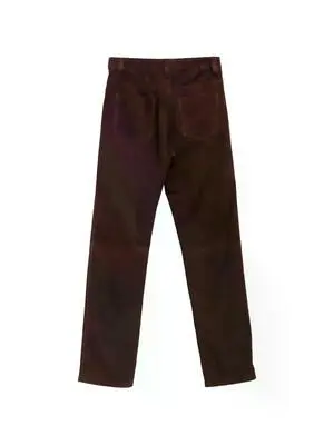 Khaite Straight Suede Trousers