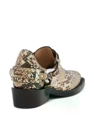 Rabanne Xl Link Biker Ankle Boots - Neutrals