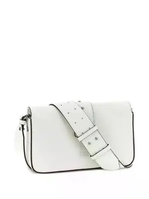 Pinko Studs Buckle Leather Shoulder Bag