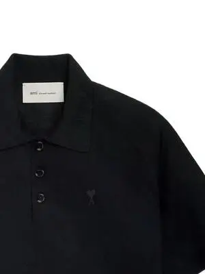 Ami Buttoned Logo Polo Shirt