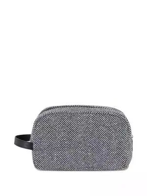 MC2 SAINT BARTH Herringbone-pattern Wash Bag - Grey