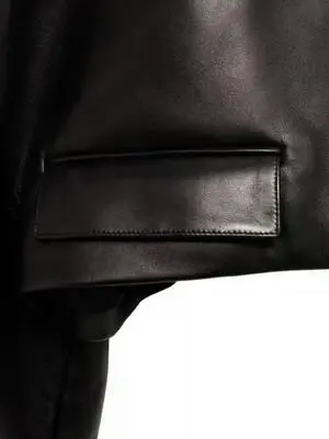 Khaite Cropped Leather Jacket