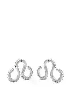 HUGO KREIT Curled-design Earrings - Silver