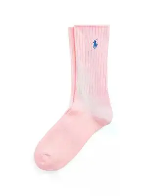 Polo Ralph Lauren Embroidered Ribbed Socks Pink