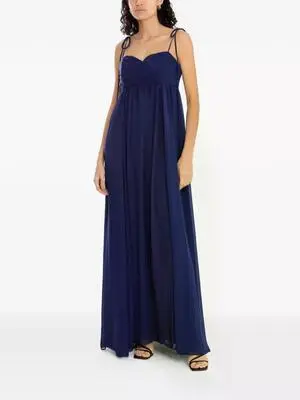 OLYMPIAH Ruched Tie-strap Dress