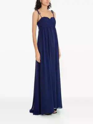 OLYMPIAH Ruched Tie-strap Dress