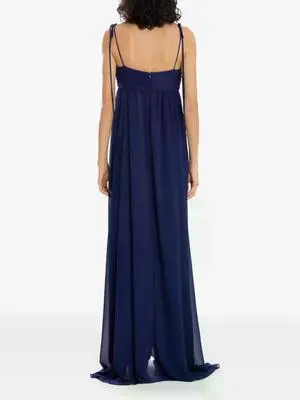 OLYMPIAH Ruched Tie-strap Dress