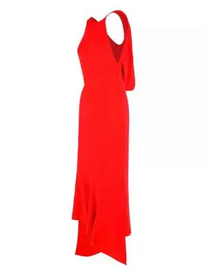 Andamane Carmen Open-back Midi Dress - Red