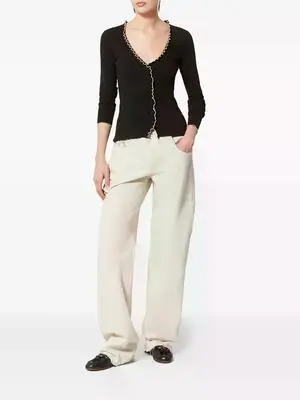Isabel Marant Étoile Izae Ruffled Trim Cardigan - Black