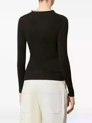 Isabel Marant Étoile Izae Ruffled Trim Cardigan - Black