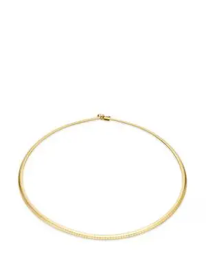 VAN 18k Yellow Dome Omega Necklace - Gold