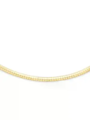 VAN 18k Yellow Dome Omega Necklace