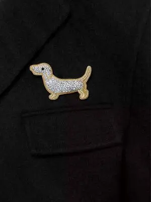 Thom Browne Hector Crystal-embellished Brooch