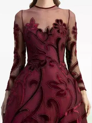 GEMY MAALOUF Embroidered Gown - Red