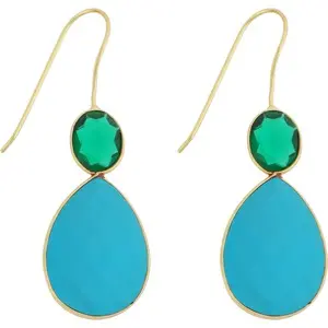 PANACEA Teardrop Drop Earrings - Turquoise