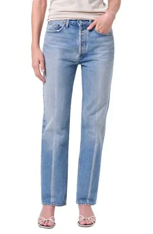 AGOLDE High Rise Straight Leg Jeans